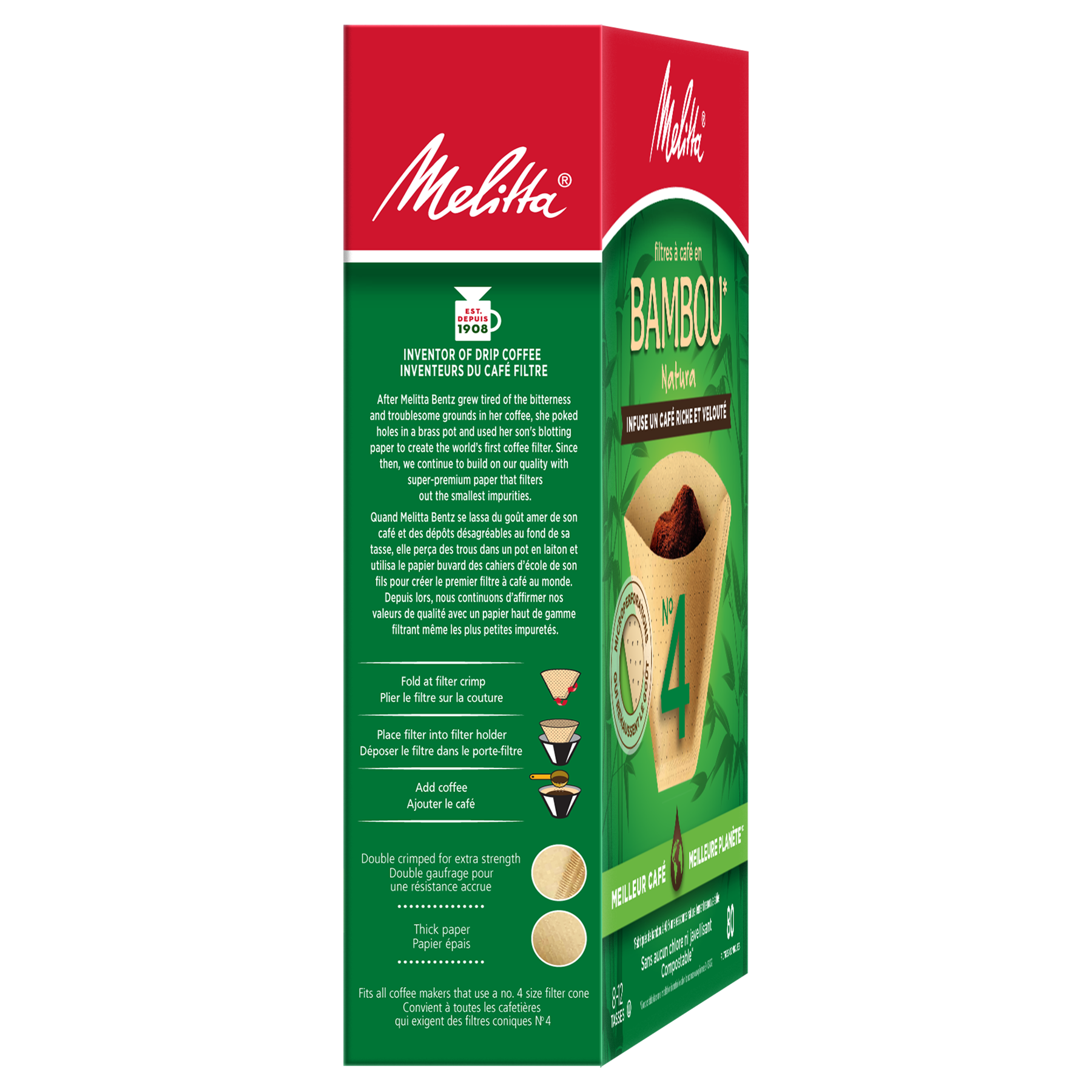 Natural Bamboo #4 Cone Filters – Melitta Canada